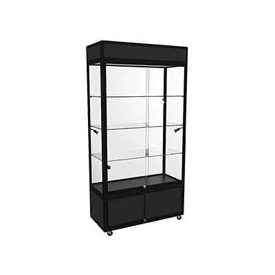 Hire Large Black, White or Silver Upright Display Cabinet with LED ...